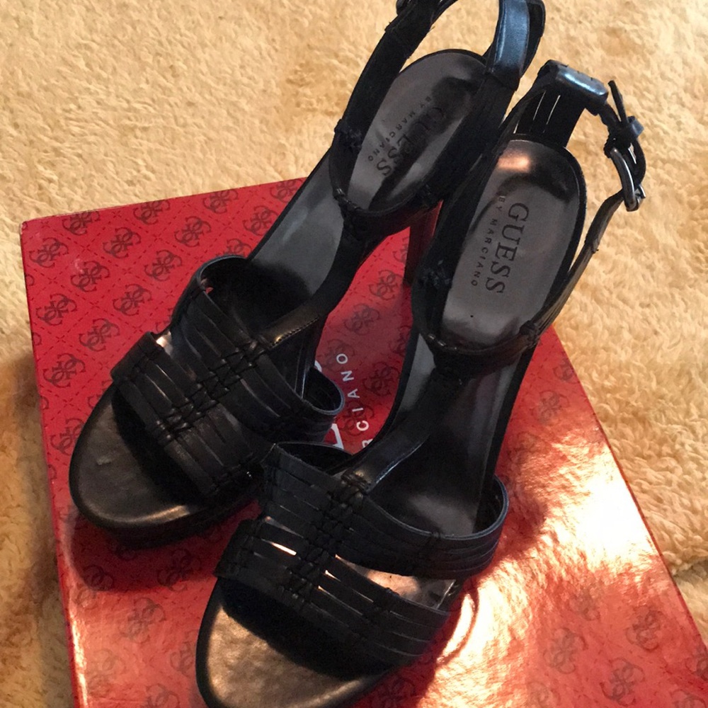 Guess Ladies Platform High Stepping Sandals - Gem